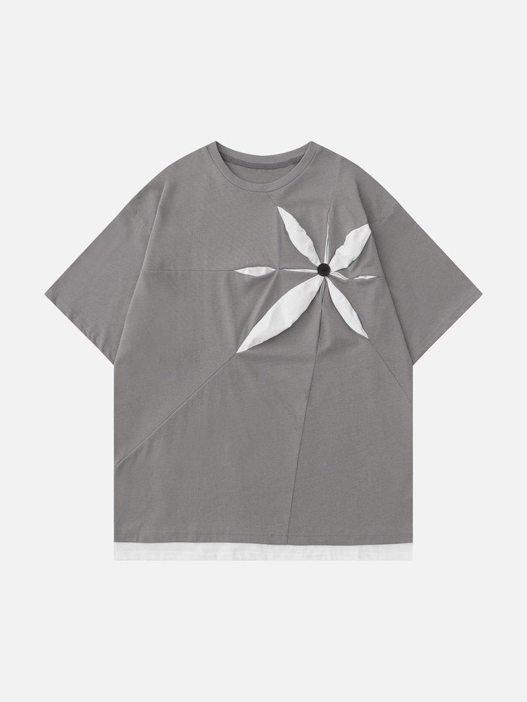 TALISHKO Patchwork 3D Dimensional Design Tee